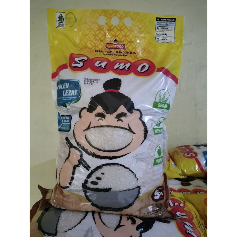 Jual beras sumo kemasan kuning 5KG | Shopee Indonesia
