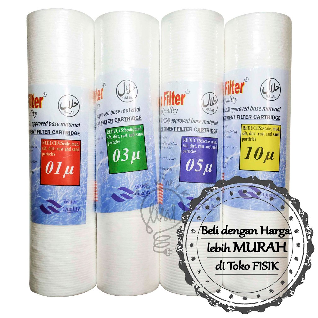 Jual [LISIL TEKNIK] [GROSIR] SEDIMEN FILTER AIR NANO FILTER 1 3 5 10 ...