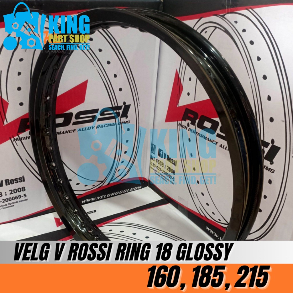 Jual VELG ROSSI RING 18 HITAM DOFF dan GLOSSY (160/185/215) | Shopee ...