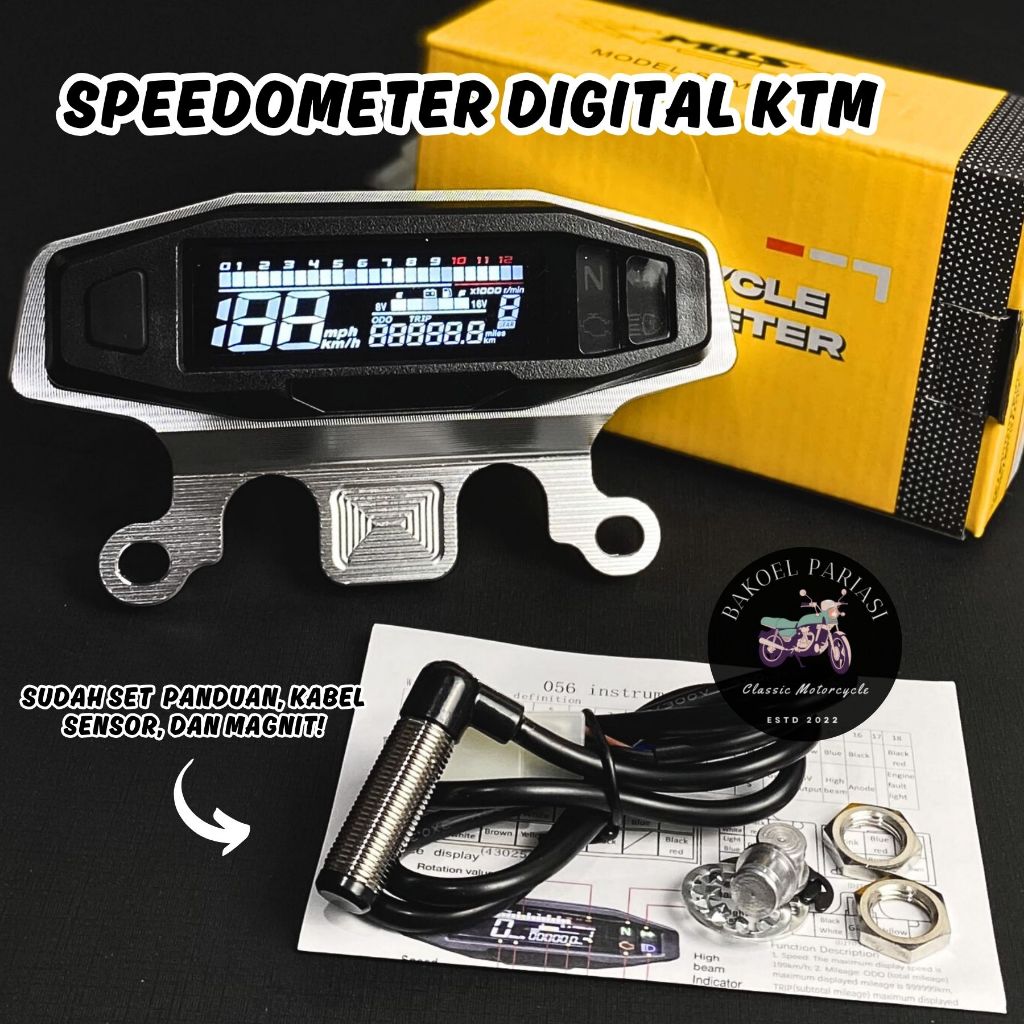 Jual SPEEDOMETER KTM MOS DIGITAL SPIDOMETER DIGITAL KTM MOS SET SENSOR ...