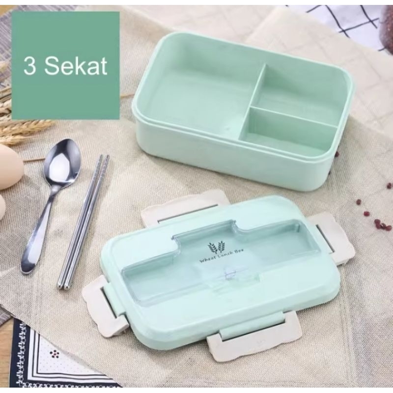 Jual Lunch box kotak bekal makan bahan jerami gandum,kotak makan 1000ml. | Shopee Indonesia