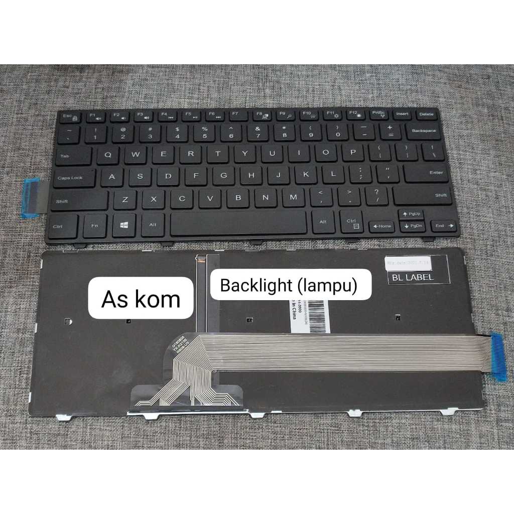 Jual Keyboard Dell Inspiron 14-3000 3443 3451 3458 Back Light | Shopee ...