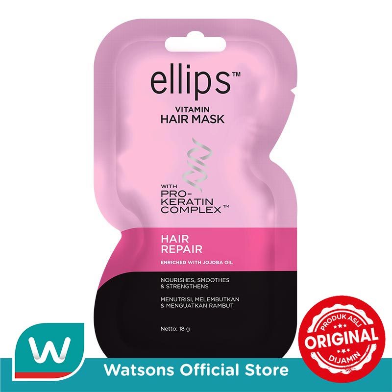 Jual Ellips Vitamin Hair Mask With Pro-keratin Complex Hair Repair 18g ...