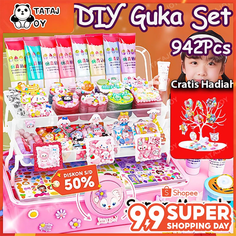 Jual Tatajoy【Mewah】DIY Guka Set Jepit rambut gadis DIY Gooka Set DIY ...