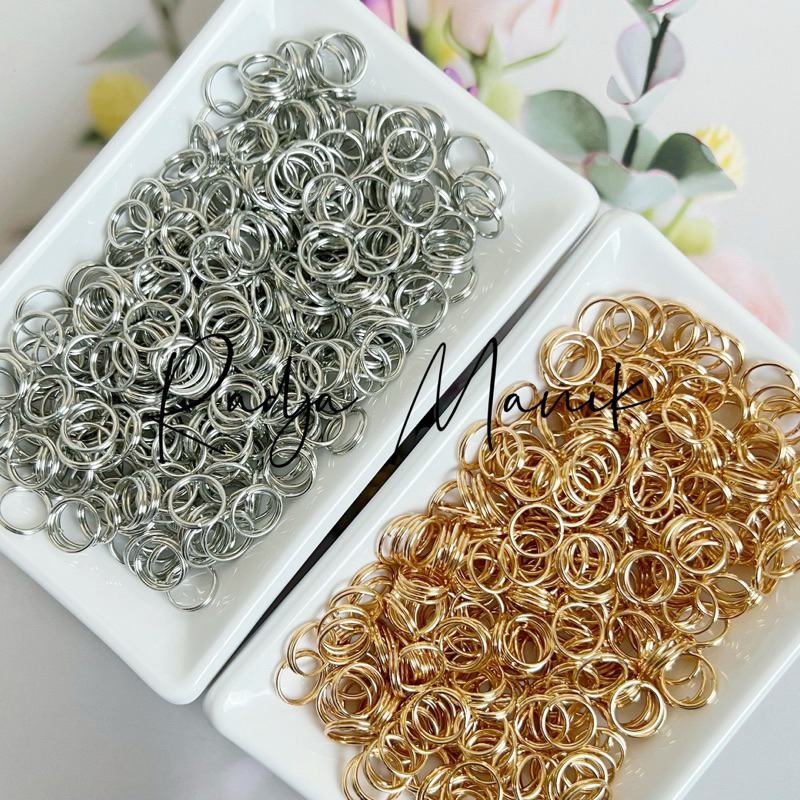 Jual Ring O Besi Double Ring Stainlis Silver Gold 9mm | Shopee Indonesia