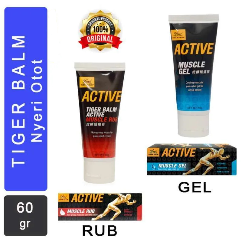 Jual Tiger Balm Active Muscle Rub Muscle Gel Pain Relief Tiger Balm ...