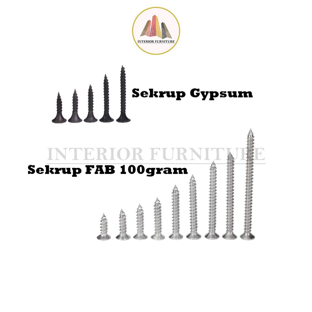 Jual (100 Gram) Sekrup FAB Harden Screw / Sekrup FAB Putih / Skrup ...