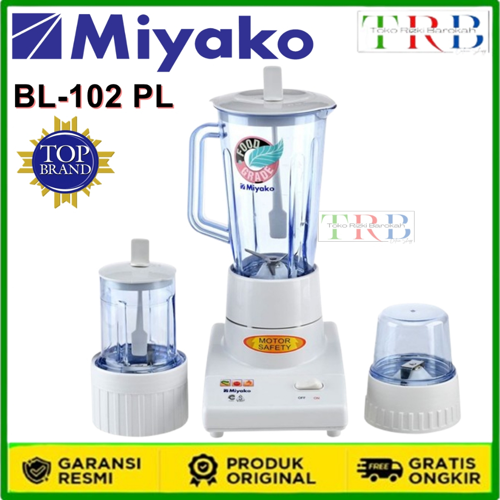 Jual Miyako Blender plastik 3 in 1 BL 102 PL Gelas Plastik Pelumat Jus ...