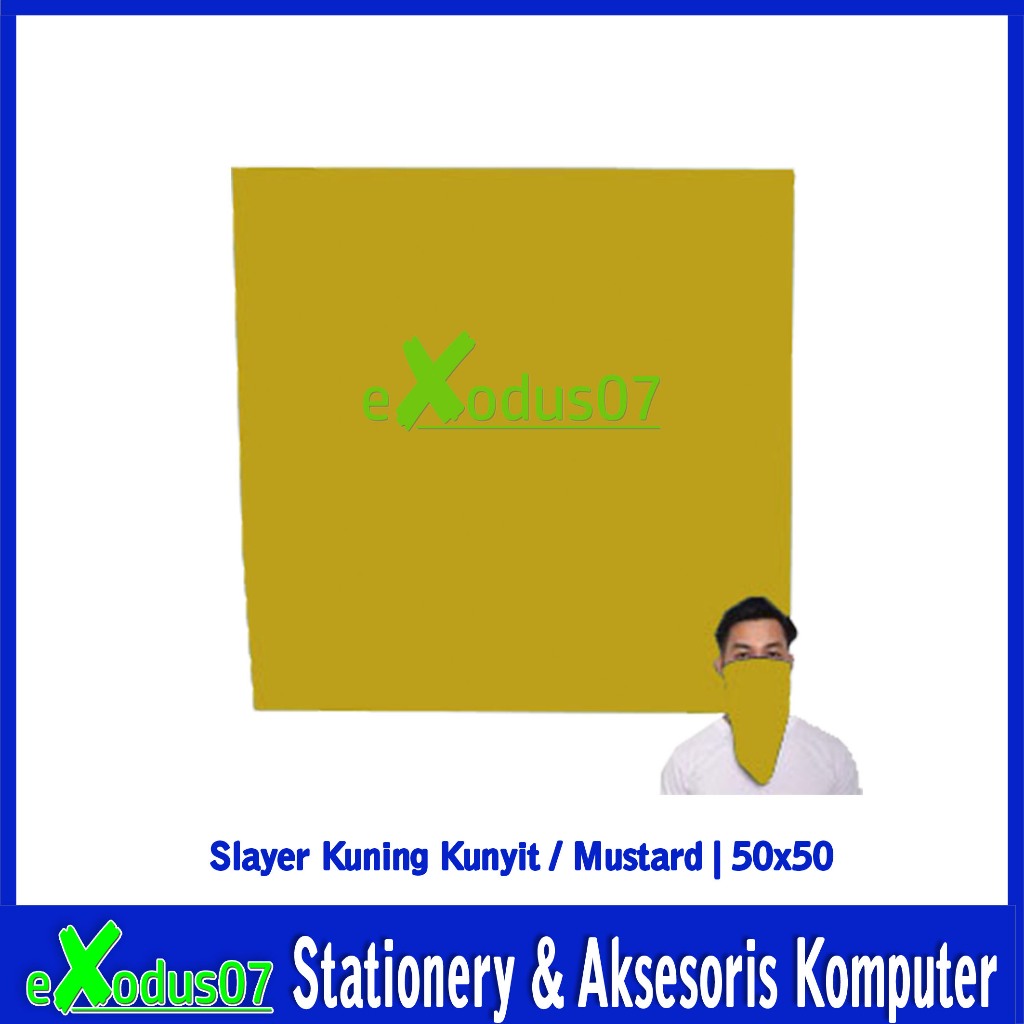 Jual SLAYER KUNING KUNYIT/MUSTARD POLOS UK. 50X50 CM | Shopee Indonesia