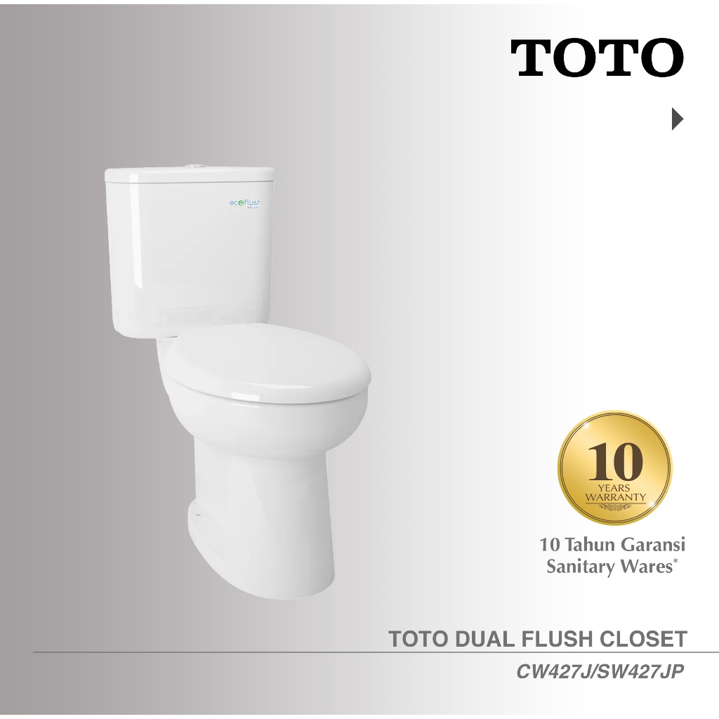 Jual TOTO Dual Flush CW427J Closet | Kloset duduk | Shopee Indonesia