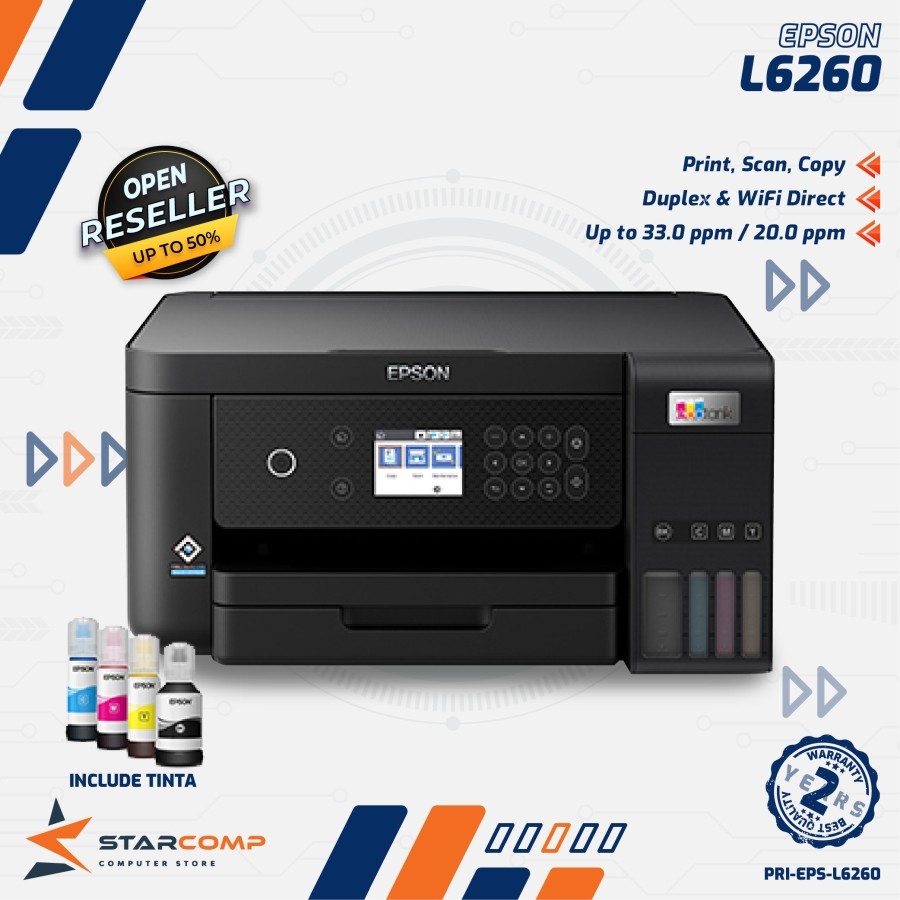 Jual Printer Epson EcoTank L6260 A4 Wi-Fi Duplex All-in-One Ink Tank L ...