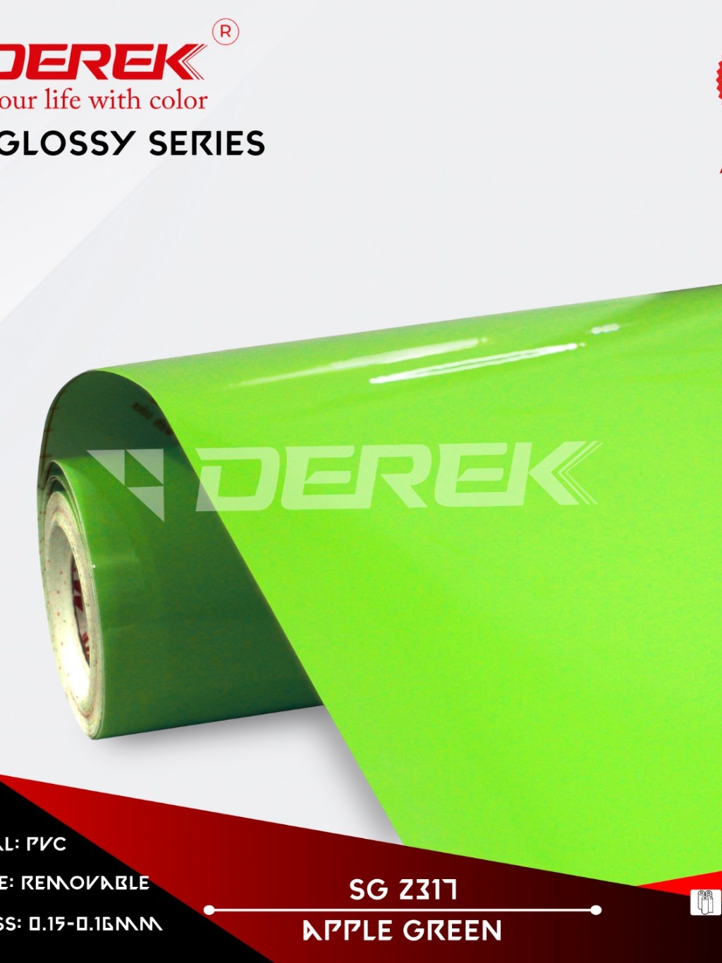 Jual STIKER SUPER GLOSSY ( SG 2317 ) APPLE GREEN / STIKER DEREK ...