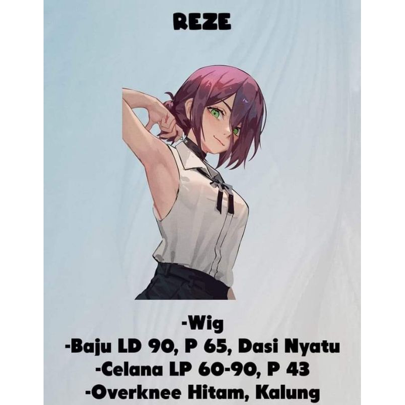 Jual Reze chainsaw man fullset Costume dan wig Cosplay | Shopee Indonesia