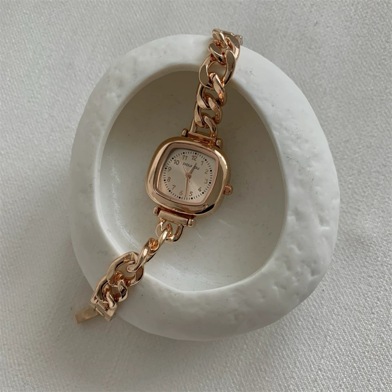 Jual Jam Tangan Wanita Tali Rantai Stainles Steel Model Angka Jam ...