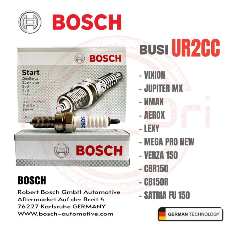 Jual BUSI BOSCH UR2CC untuk motor vixion jupiter mx nmax lexi satria fu ...