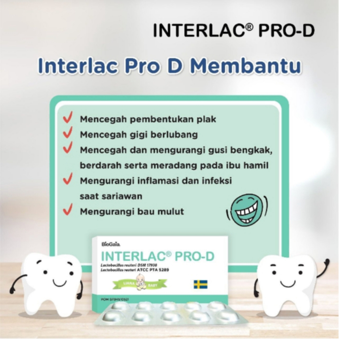 Jual VITA36 TABLET HISAP PROBIOTIK BIOGAIA INTERLAC PRO D mint/ apple ...