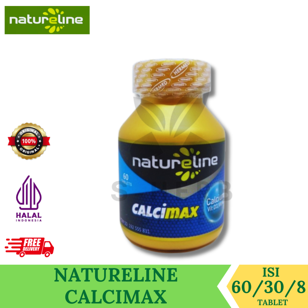 Jual NATURELINE CALCIMAX - ISI 60/30/8 - VITAMIN TULANG | Shopee Indonesia