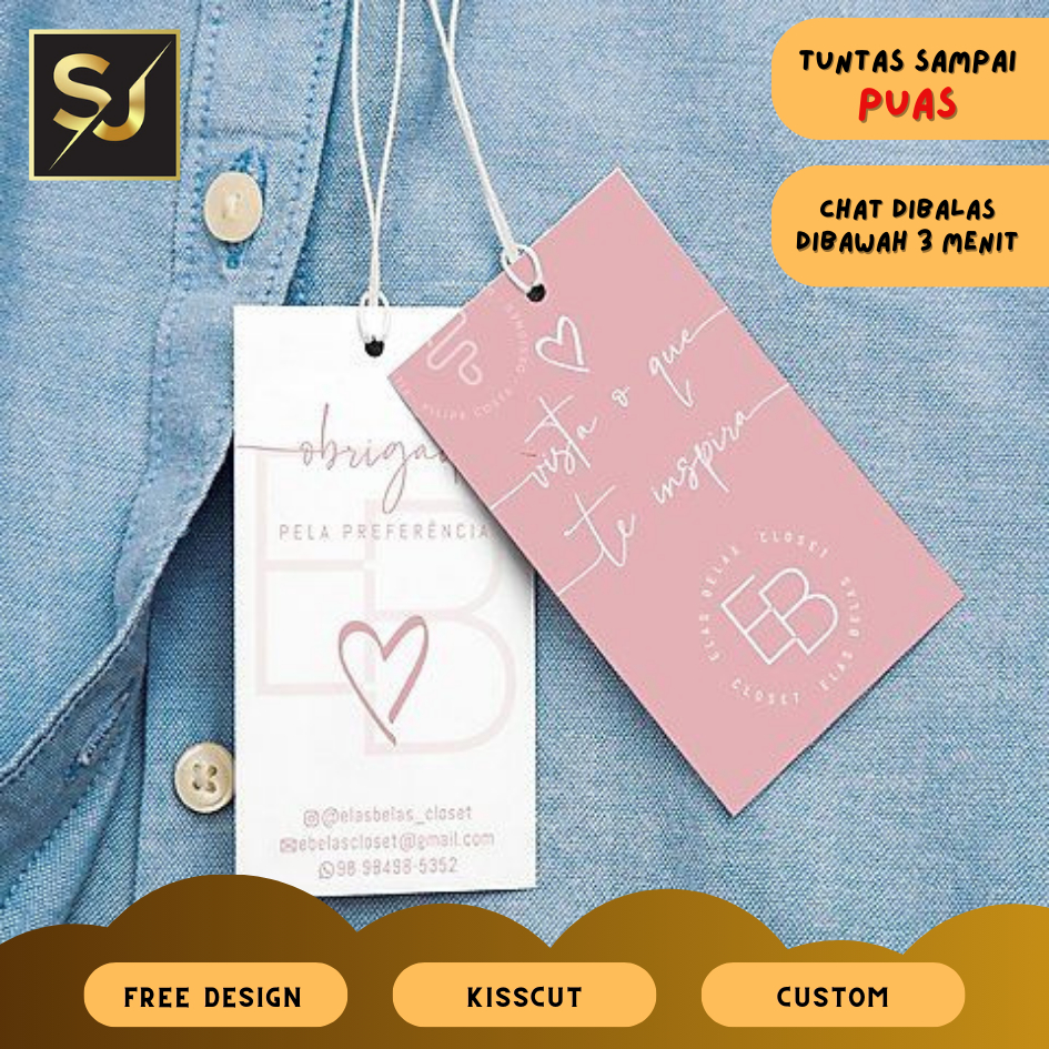 Jual TERMURAH SANGJAYA Hang Tag Produk Label Baju Cetak Hangtag Pakaian ...