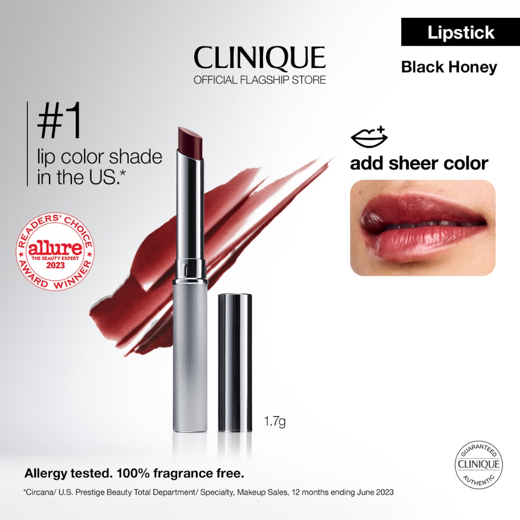 Jual Clinique Almost Lipstick in Pink Honey, Black Honey • Viral ...