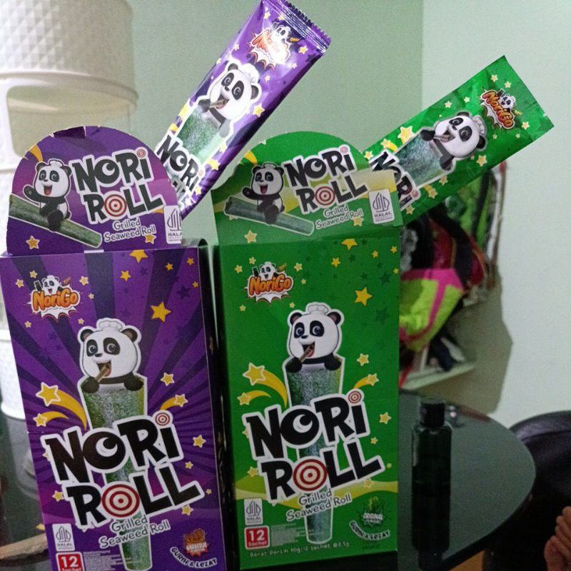 Jual Nori Roll Norigo Grilled seaweed rumput laut Roll 1 box isi 12pcs ...