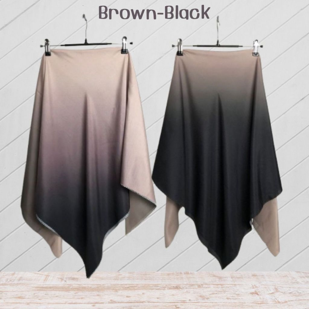 Jual new HijabTwo tone Gradasi Voal Motif Segiempat/hijab gradasi two ...