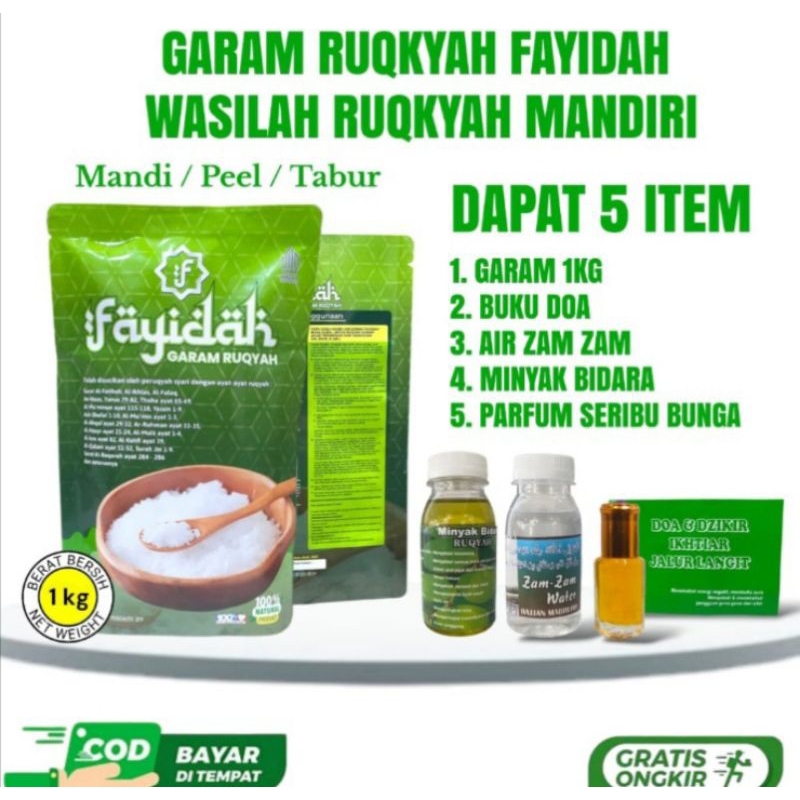 Jual Garam Ruqyah Fayidah Asma Bidara 1kg sudah didoakan bonus air zam ...