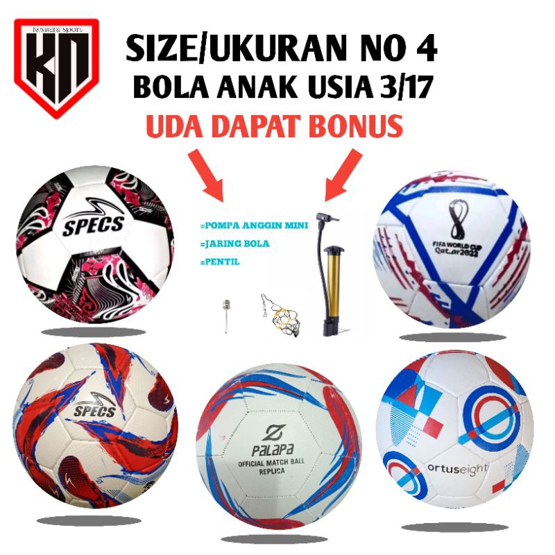 Jual BOLA SEPAK/TENDANG ANAK SIZE 4 JAHIT MANUAL KUAT DAN RAPI RINGAN ...