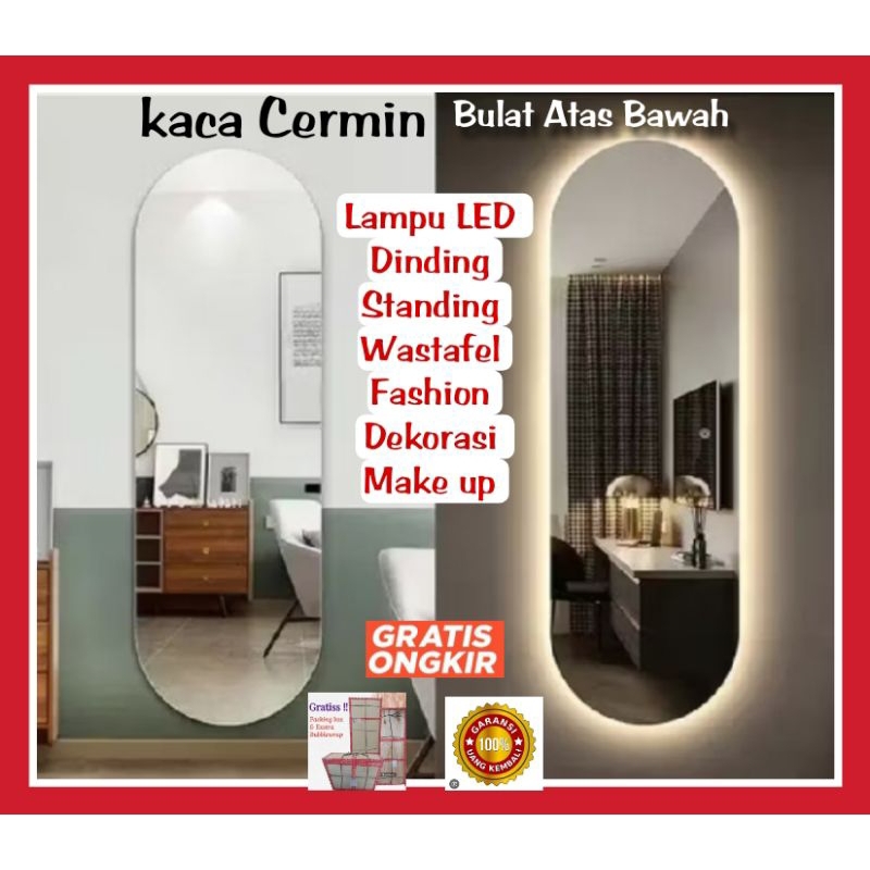 Jual Cermin Jumbo Aestetick lampu led Cermin Aestetick Bulat Atas Bawah ...