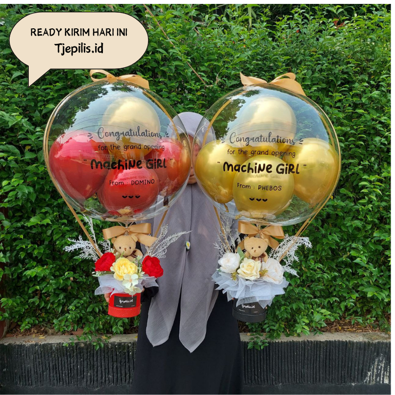 Jual [Ready/Tidak PO] Buket Balon/Bouquet Balon + Boneka Mini + Small ...