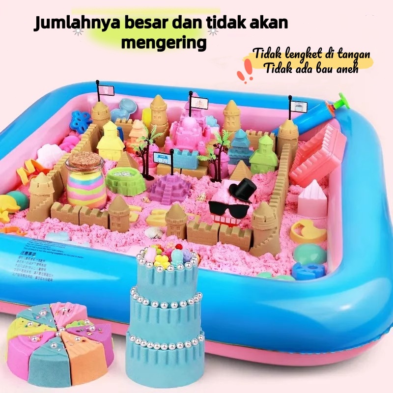 Jual Mainan Pasir Ajaib Set Magic Sand Sand mainan anak Mainan Timba ...