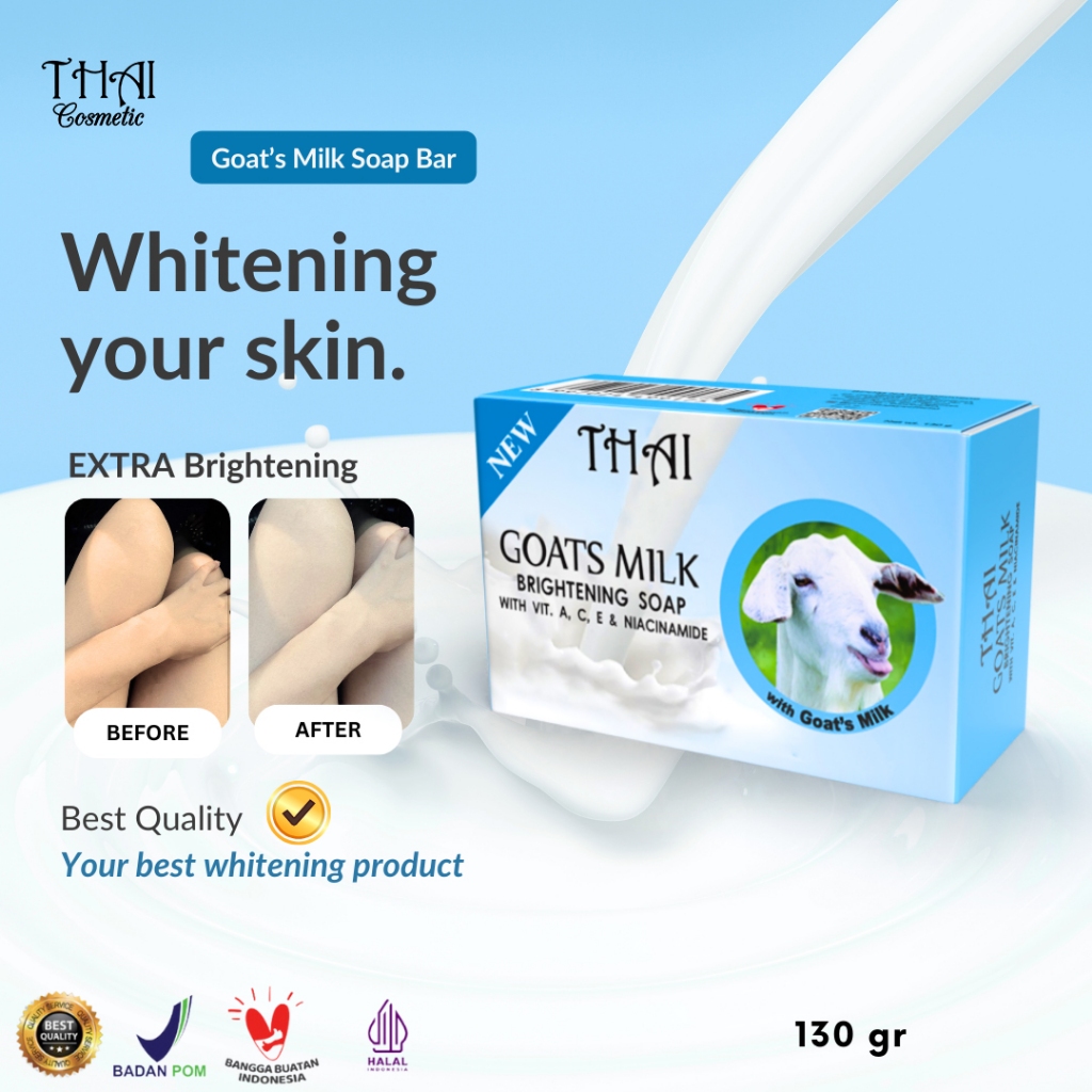 Jual Thai Goats Milk Brightening Soap Bar 130gr - Sabun Batang Susu ...