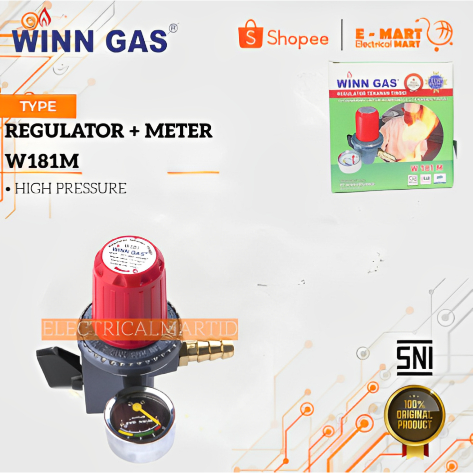 Jual WINN GAS REGULATOR W-181M Tekanan Tinggi HIGH PRESSURE Regulator ...
