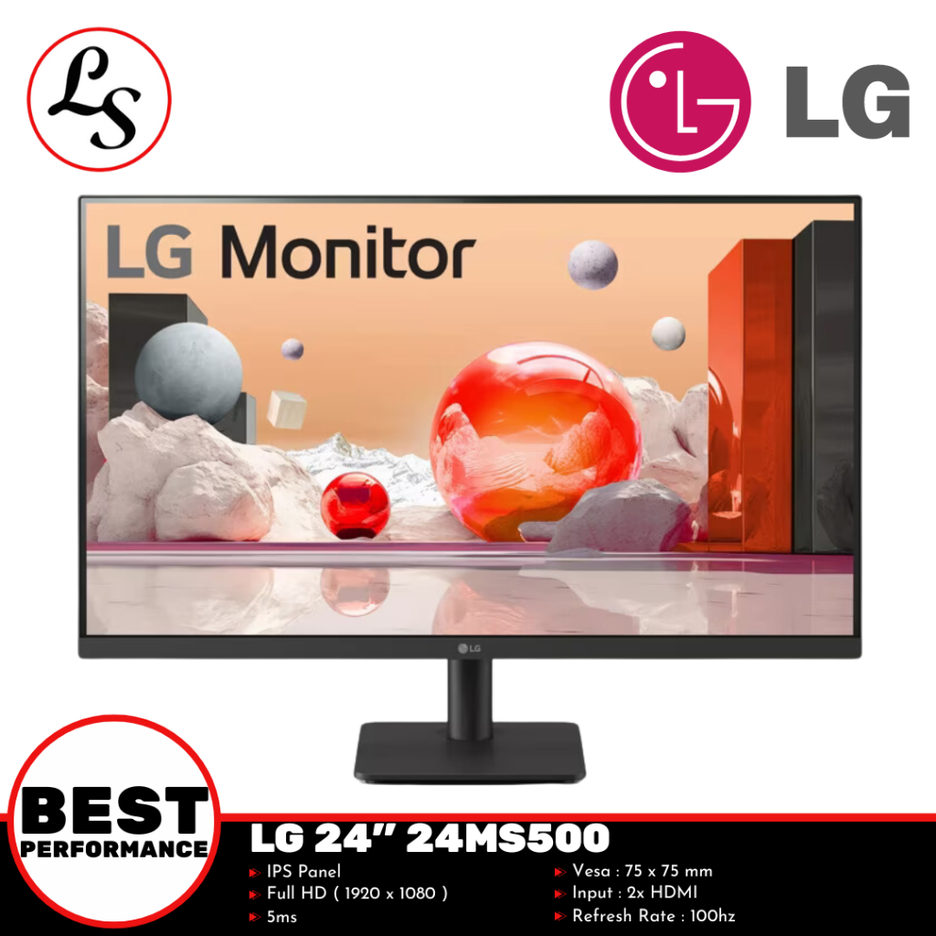 Jual LG GAMING MONITOR 24" 24MS500 Full HD 100Hz | Shopee Indonesia