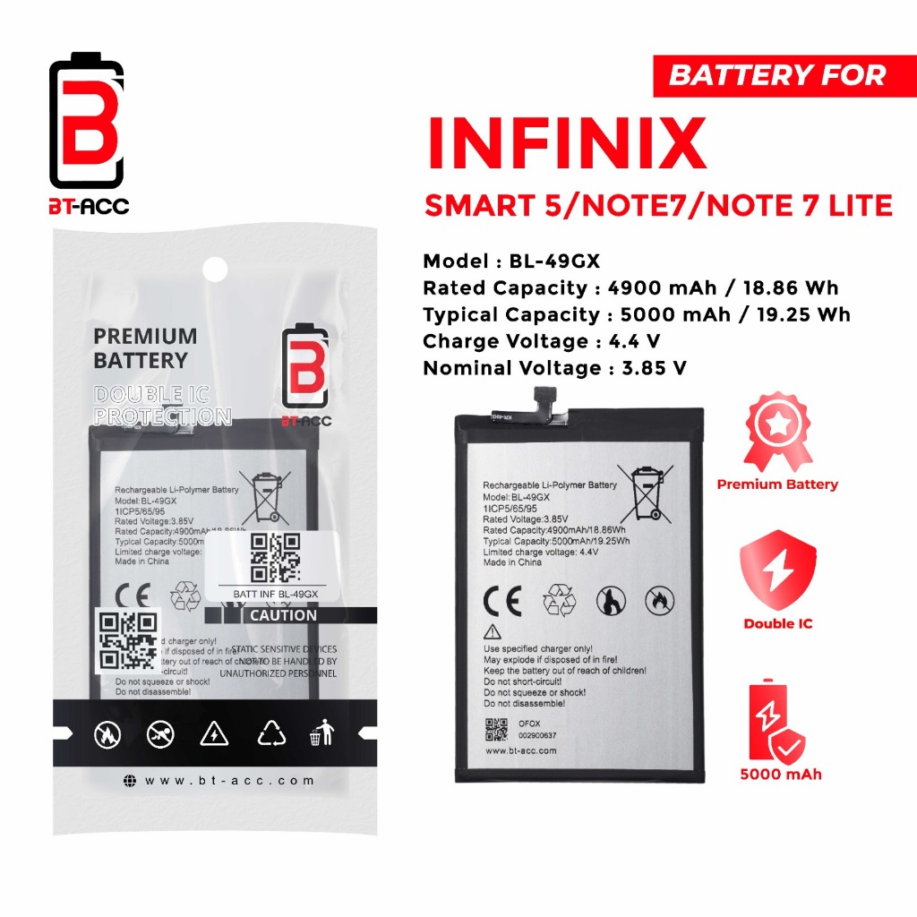 Jual BT ACC Batre Baterai Battery For Infinix Smart 5 / Note 7 / Note 7 ...