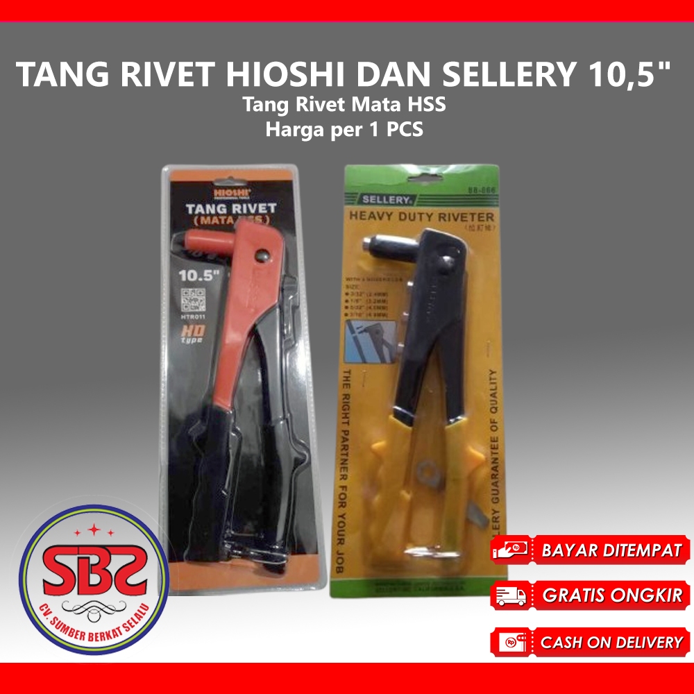 Jual HIOSHI / SELLERY / ATS Tang Rivet/ Hand Rivet / Hand Riveter 10" | Shopee Indonesia