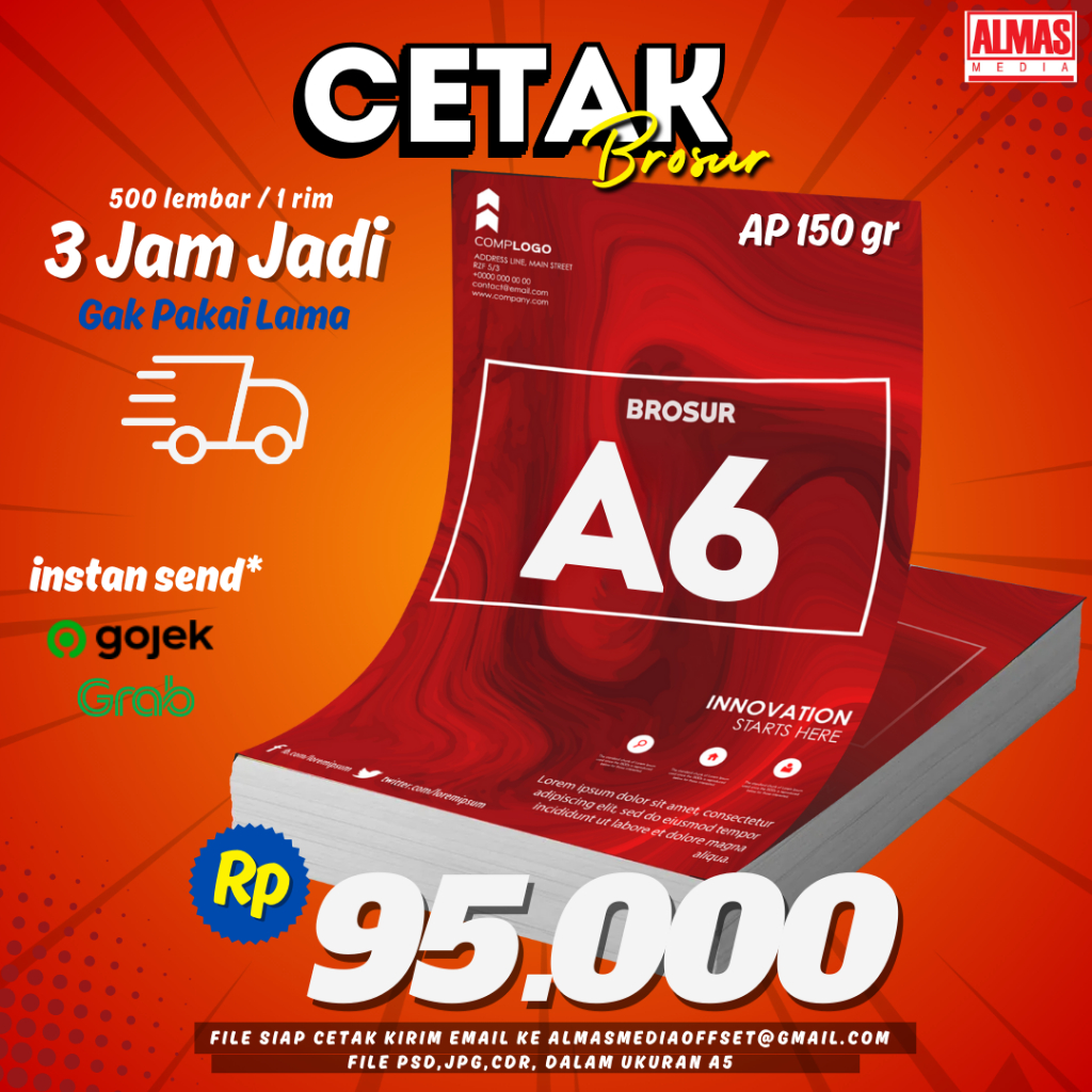Jual brosur A6 / leaflet A6 | Shopee Indonesia