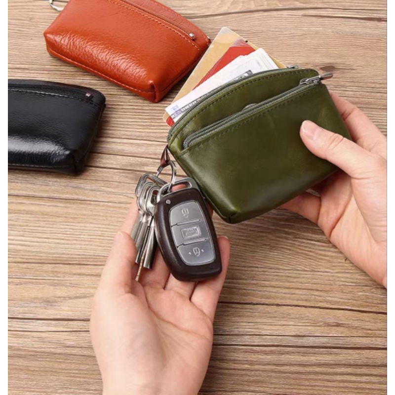 Jual (DC-304) Dompet Coin Kulit Lilin Minyak Dompet Koin kulit Sapi ...