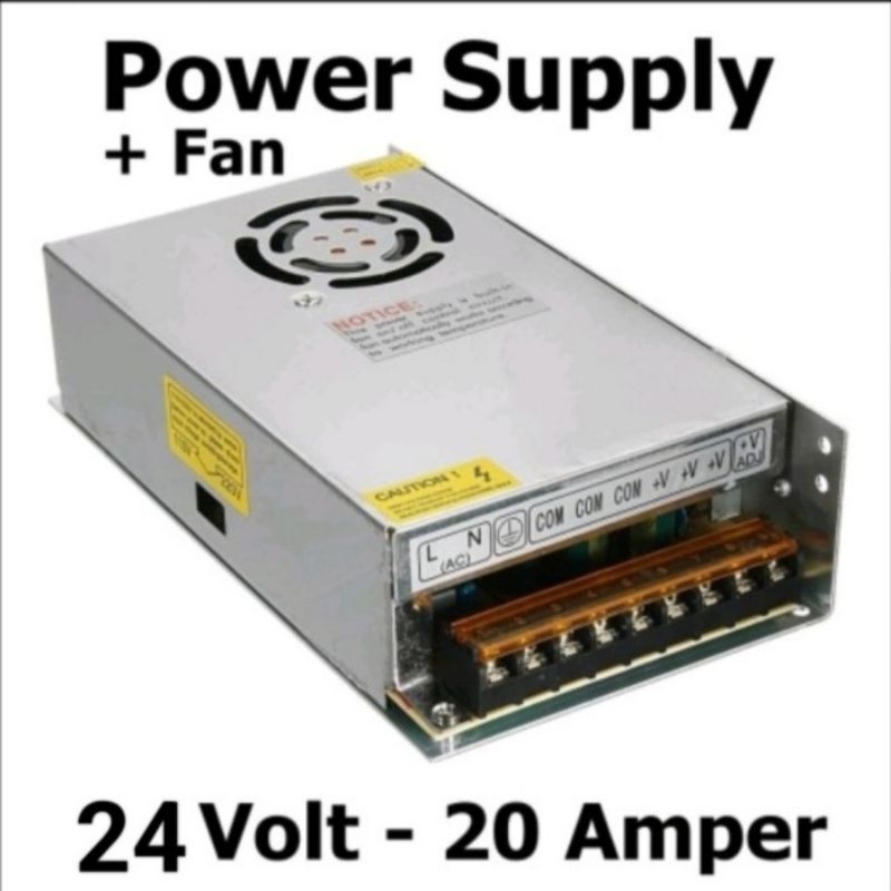 Jual Trafo Power Supply 24V 20A 480W - ORIGINAL!!! | Shopee Indonesia