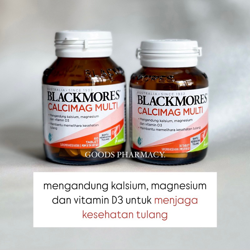 Jual Blackmores Calcimag Multi (60 Tablet) Kalsium, Magnesium, Vitamin D3, Suplemen Tulang, Otot ...