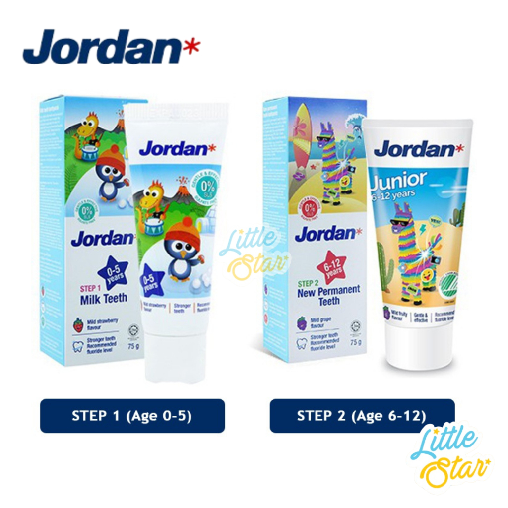 Jual Jordan Oral Care Kids Toothpaste Step 1-3 Pasta Gigi Anak Odol ...