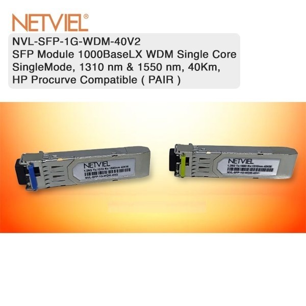 Jual NETVIEL SFP Module 1Gb LX WDM Single Core SM 40km NVL-SFP-1G-WDM ...
