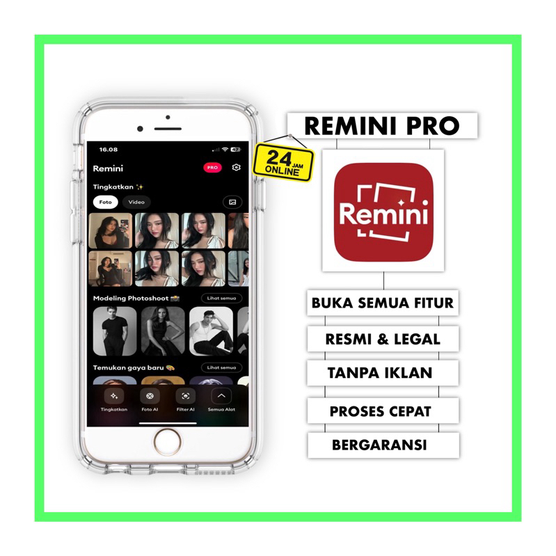 Jual [ CUSTOMER TINGGAL LOGIN ] aplikasi ai remini pro android iphone ...