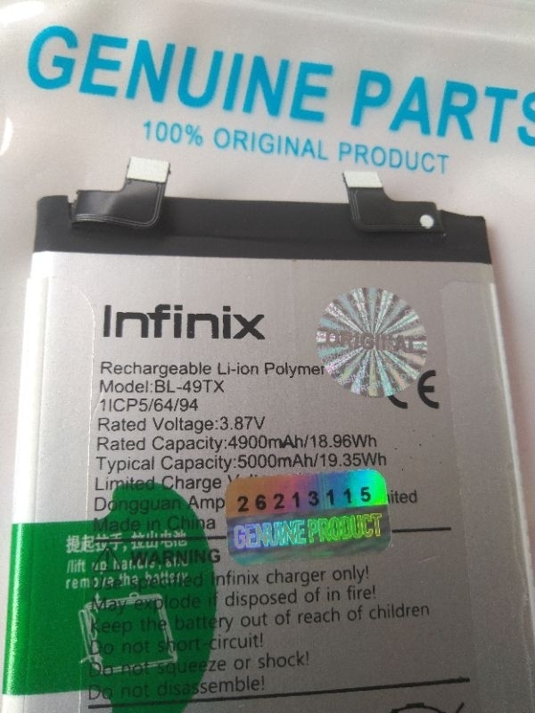 Jual Infinix BL-49TX BL49TX Original 100% GENUINE Batu Batre Battery ...