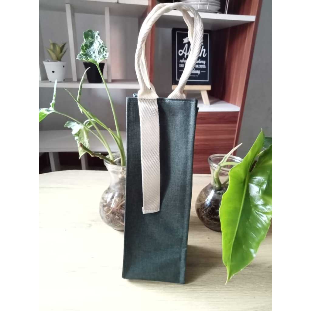 Jual Tas Botol Kanvas Natural Polos - Wine Bag Tote Bottle Tempat Minum ...