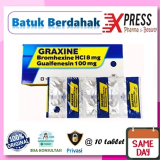 Jual ⚡XPRESS⚡ Graxine STRIP Obat Batuk Berdahak Bromhexine Guaifenesin ...