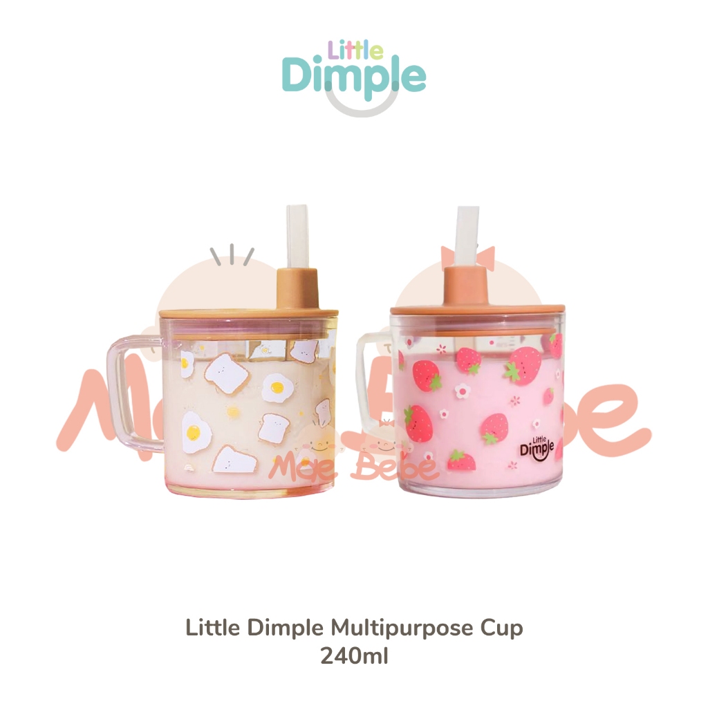 Jual Little Dimple Multipurpose Milk Cup Straw & Training Cup Gelas ...
