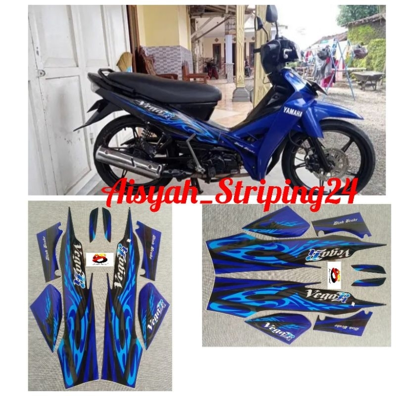 Jual STIKER STICKER STRIPING LIS LES POLET BODY MOTOR YAMAHA VEGA R NEW ...
