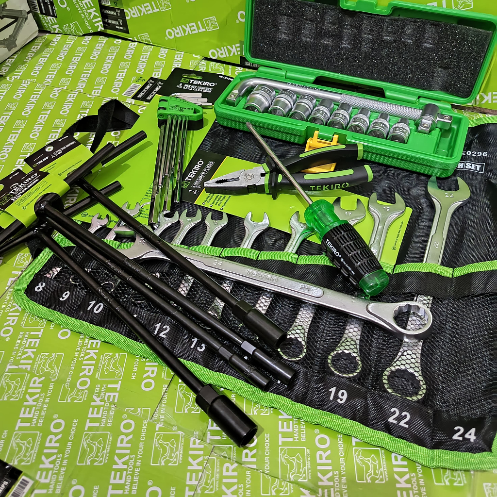Jual Paket Bengkel / Alat Bengkel Lengkap TEKIRO / Tools Set / Kunci ...