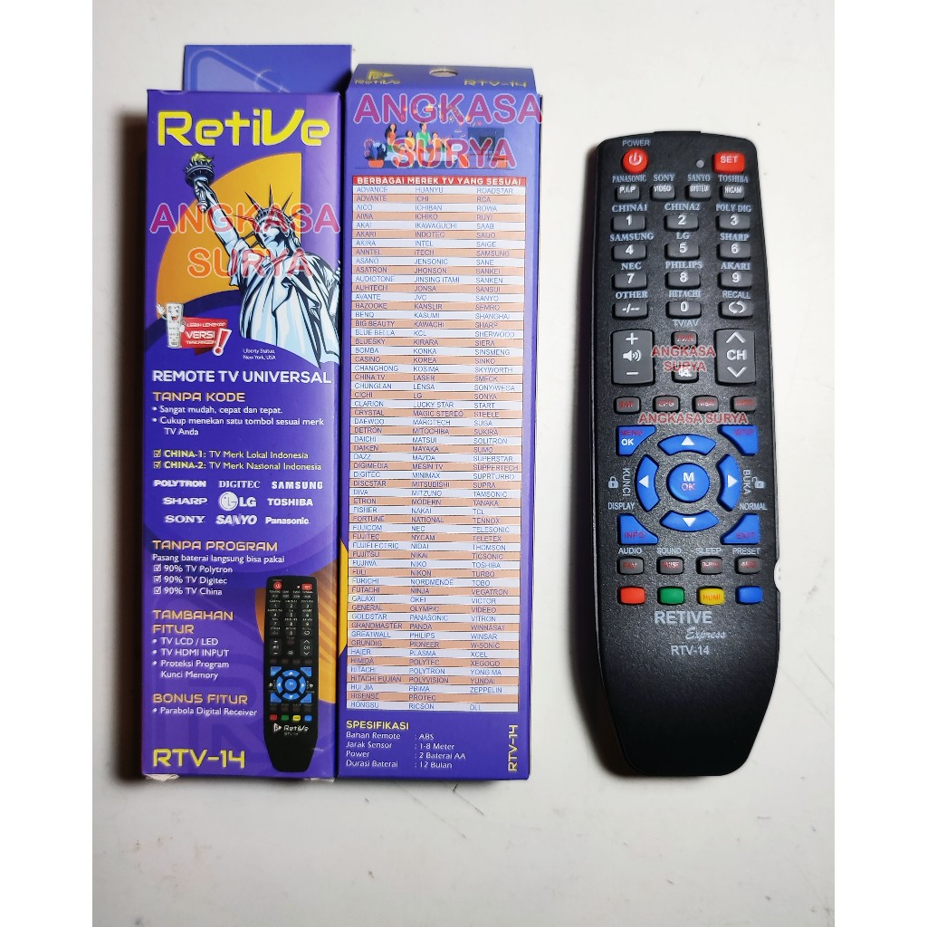 Jual REMOTE TV UNIVERSAL RETIVE RTV 14 REMOT MULTI TV LCD, LED | Shopee ... Jual REMOTE TV UNIVERSAL RETIVE RTV 14 REMOT MULTI TV LCD, LED | Shopee ...