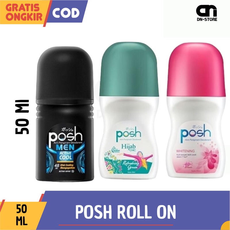 Jual Posh Deodorant Roll On Anti Perspirant 50 Ml | Shopee Indonesia